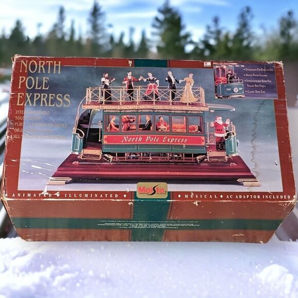 Other | Maisto North Pole Express Timeless Trolley Train Car Animated ...